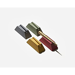 Craighill Desk Plinth Knife Holder - Handmade Cast Concrete Knife Display Stand, Home Office Decor, Sculptural Design, Artisan Craftsmanship, 4 oz - Slate