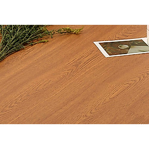 Simplemuji Self-Adhesive Brown Winged Wood Grain Wallpaper Adhesive Paper Counter Top Vinyl Furniture Cabinets Wardrobe Shelf Liner 15.6inch by 79inch