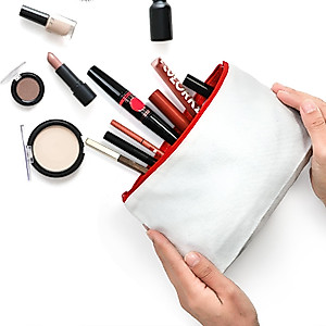 yarlung 20 Pack Canvas Makeup Bags, Blank DIY Crafts Zipper Pouch Multipurpose Pencil Case for Cosmetic, Travel Toiletry, 5 Colors Zipper