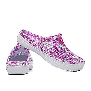 Women Stud Bow Flip-Flops Sandals Beach Flat Rivets Rain Jelly Shoes Hot Pink