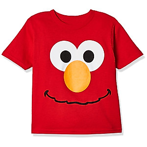 Sesame Street boys Sesame Street Short Sleeve T-shirt - Elmo, Cookie Moster T Shirt, Red, 3 US