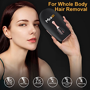IPL Laser Hair Removal for Women and Men Painless Ice Cooling FDA Cleared - MinKoo Flawless Permanent Hair Remover Epilator for Women on Armpits Back Legs Arms Face Bikini Line