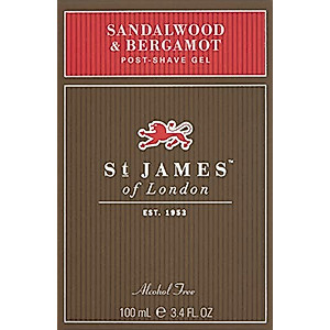 St James of London Sandalwood & Bergamot Post Shave Gel, 3.4 Fl Oz