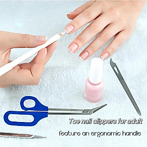 Nail Clippers, Long Handled Toenail Scissors Clippers for Seniors Thick Toenails Ingrown Toenail Clippers,8 Inch Toe Nail Clippers Adult Thick Nails Long Handle - Finger Scissor 2pc