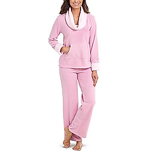 PajamaGram Women's Pajamas Super Soft - Fleece Pajamas Women, Pink, S, 4-6