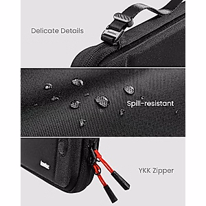 tomtoc Slim Carrying Case for Nintendo Switch / OLED Model, Protective Switch Sleeve with 10 Game Cartridges, Hard Portable Travel Carry Case, with Original Patent and Military Grade Protection, Black