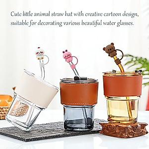 LDKEDKF 11Pcs Stanley Straw Cover, Silicone Straw Topper, Straw Covers Cap for Stanley Cup 30&40oz with Tumblers, 10mm 0.4in Stanley Lid Accessories, Simple Stanley Cup Straw Topper (Reusable)