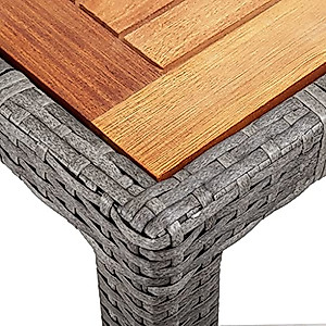 MBFLUUML Outdoor Patio Furniture, Patio Dining Sets, 7 Piece Patio Dining Set with Cushions Poly Rattan Gray Suitable for Patio, Porch, Backyard, Balcony.