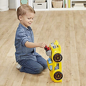 Playskool Heroes Transformers Rescue Bots Academy Bumblebee Track Tower 14" Playset, 2-in-1 Converting Robot, Collectible Toys for Kids Ages 3 & Up