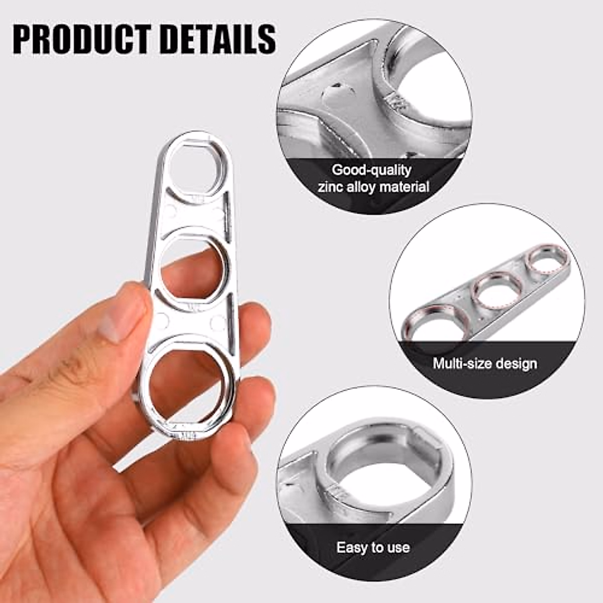 2pcs Faucet Bubbler Wrenches, Multi-Use Faucet Aerator Key 6 Sizes 16/18/20/22/24/28mm Sink Aerator Removal Wrenches Tool for Kitchen Bathroom Faucet Parts Repair Spanner