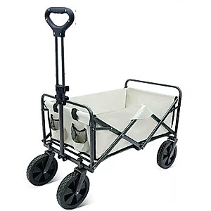 Collapsible Outdoor Wagon Cart On Wheels, Heavy Duty Foldable Trolley Cart Wagon Utility Shopping Carts for Garden Camping Picnic Max 200kg (Color : A
