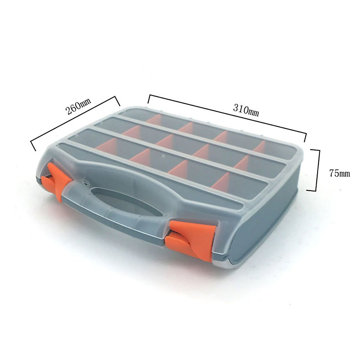 TOPIND Fishing Tackle Box Double-Sided, Transparent Fish Tackle Storage with Adjustable Dividers, Plastic Fishing Organizer Boxes for Fishing Lure Bait Hooks