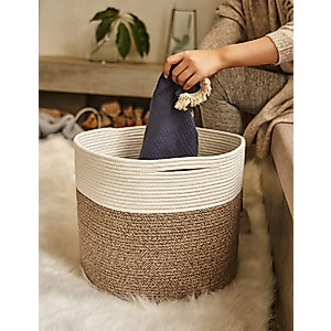 Goodpick XXXL Large Storage Basket Laundry Storage Bin And Large Woven Blanket Basket