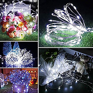 JORETLE 12 Pack LED Fairy Lights String Lights Battery Operated, 6.6ft Indoor Mini Fairy String Lights Flexible Copper Wire Firefly Lights for DIY Decoration, Wedding, Christmas, Bedroom, Party