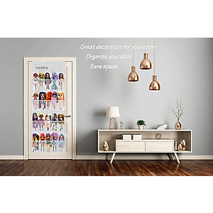 HOME4 Hanging Over The Door Storage Organizer Holder Compatible with Surprise Toys Dolls OMG Bar bie LOL (Clear)