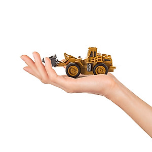 Top Race 4 Channel Mini Remote Control Front Loader Bulldozer 1:64 Scale, Mini Construction Toys Series (TR-013)