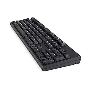 Code V3 104-Key Illuminated Mechanical Keyboard - White LED Backlighting, Black Case (Cherry MX Blue)