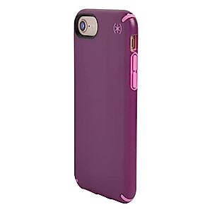 Speck Products Protective Skin Cover for iPhone SE 2020 Case/iPhone 7 Case (Also Fits iPhone 6 and iPhone 6S) - (Mangosteen Purple/Hibiscus Pink)