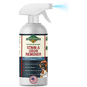 Pawstruck Professional Strength Stain & Odor Remover - Natural Enzyme Cleaner (Bulk 32oz) for Dog & Cat Urine, Waste, Wine, Blood, Vomit, etc. Safe & Effective Pet Smell Eliminator for Carpet, Hardwood & More