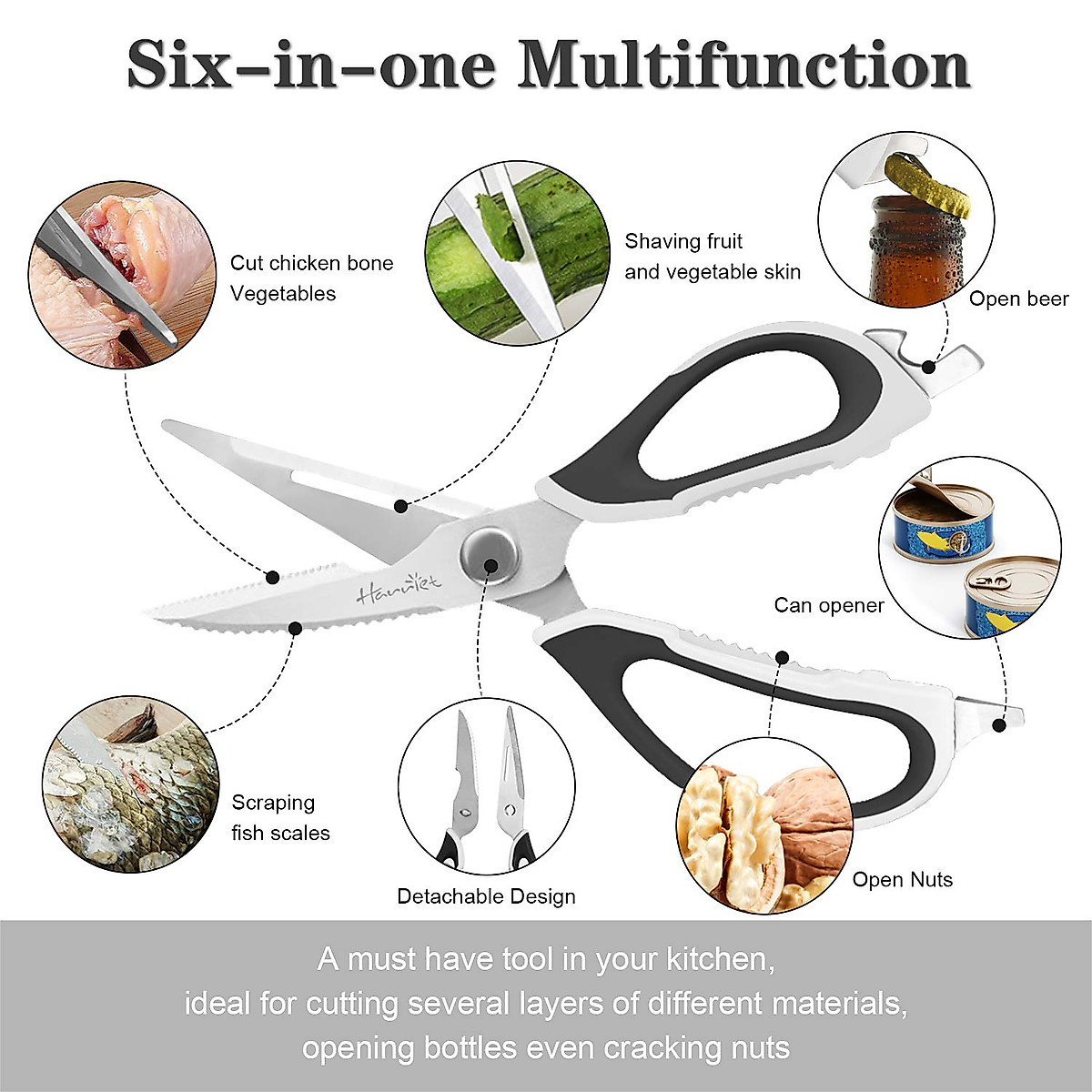 Kitchen Knives Set, Harriet 14-Piece Knife Block Set with Multifunctional Kitchen Shear and Sharpening Steel, High-Carbon Stainless Steel Chef Knife Set, Classic Forged Triple Rivet