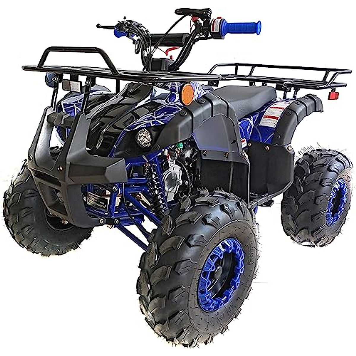 Upgraded 125cc Big ATV Automatic Transmission w/Reverse, LED Headlight, Big 19"/18" Tires (Factory Packaged) (Blue Color)