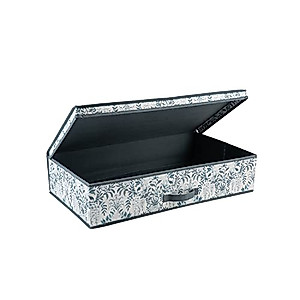 Laura Ashley Non-Woven Under The Bed Storage Box | Dimensions: 28"x 16"x 6" | Bedroom Organization | Foldable | Lidded | Parterre