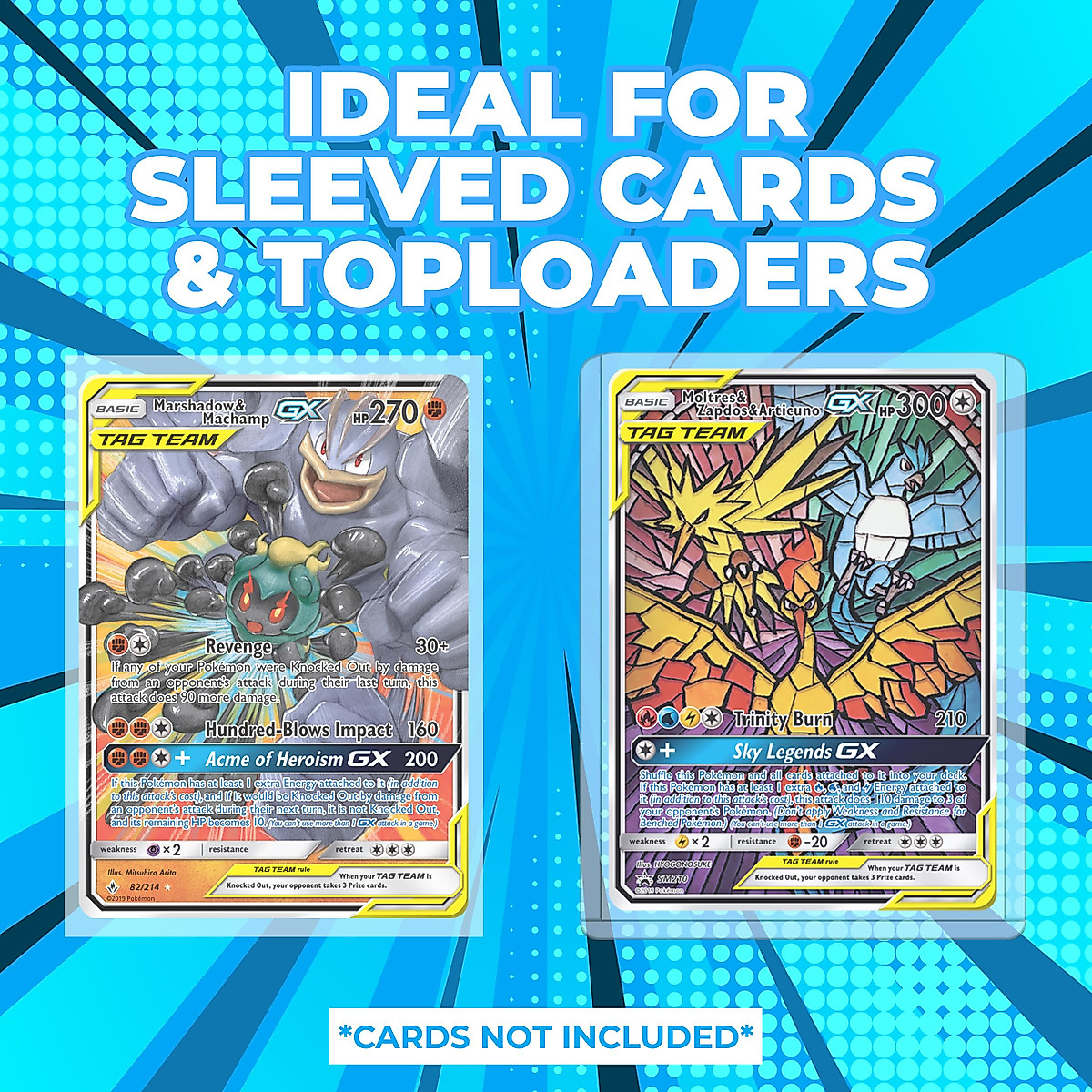 Tapeera 10-Pack PET Baseball Card Display Case - Hold Up to 60 Cards Wall Mount - Sleeved Card and Toploader Display - Trading Card Display Rack - Sport Card Card Holder - Baseball Card Wall Display