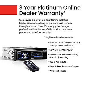 BOSS Audio Systems 508UAB Car Stereo System - Single Din, Bluetooth Audio and Calling Head Unit, Aux-in, USB, Built-in Microphone, CD Player, AM/FM Radio Receiver, Hook Up To Amplifier