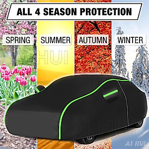 Waterproof Car Cover, Car Cover Compatible with Toyota Supra MK5 (2020-2023), AI HUI Car Cover Waterproof All Weather, 100% Waterproof Outdoor Full Car Cover with Zipper Cotton