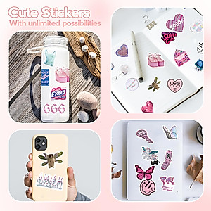 Y2k Retro Aesthetic Stickers, 106pcs Cool 2000s Cyber Trend Stickers, Vinyl Waterproof Sticker for Laptop, Guitar, Water Bottle, Birthday Gifts for Girls, Kids, Teens