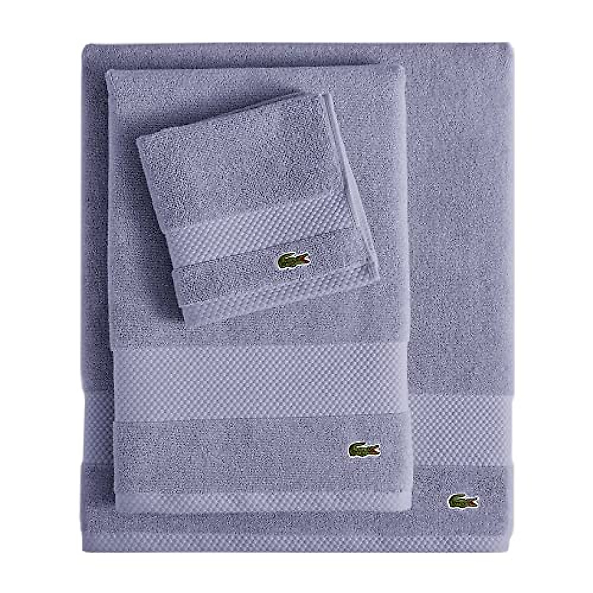 Lacoste Heritage Supima Cotton Bath Sheet, Light Denim, 35" x 70"