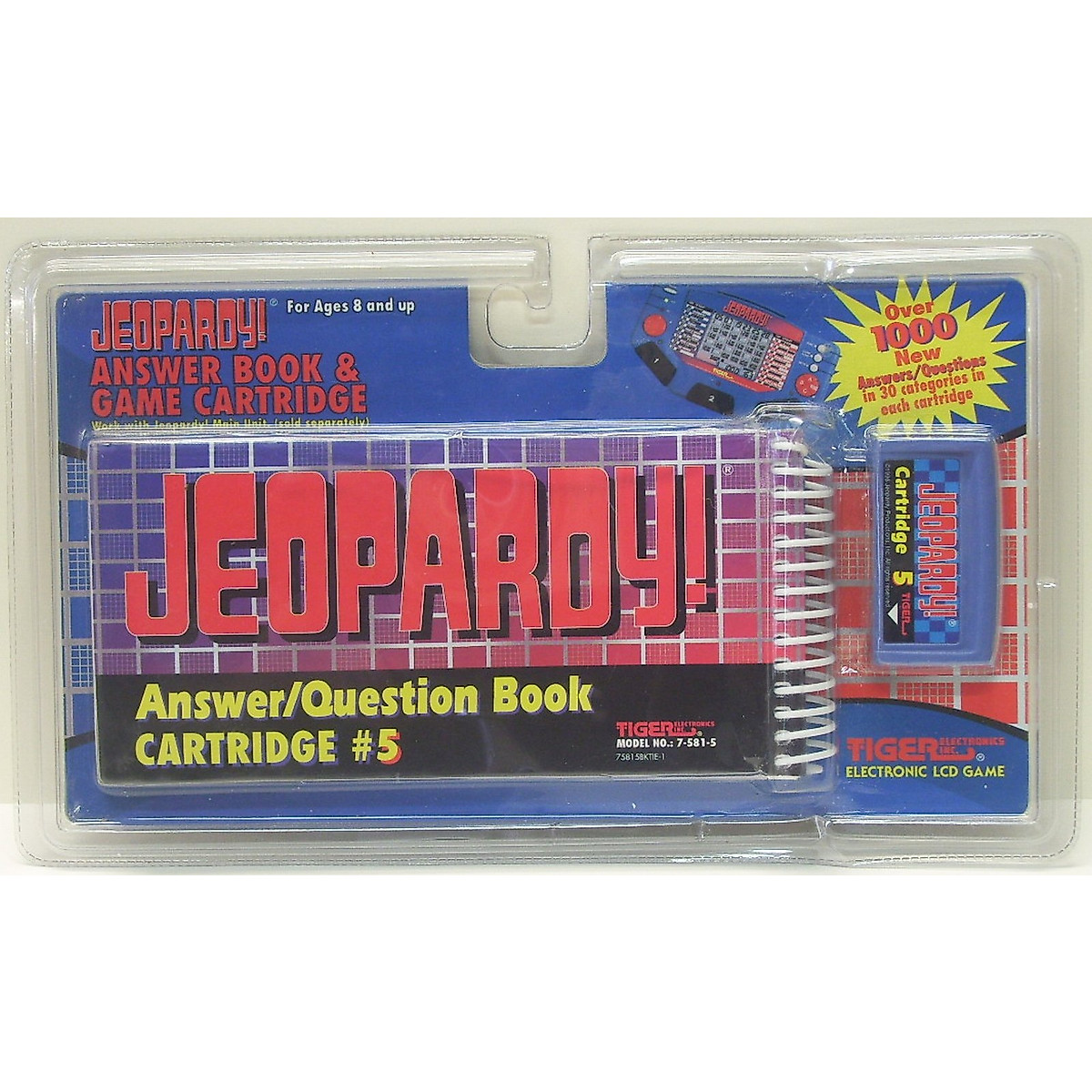 Jeopardy Answer/Question Book Cartridge #5 by Tiger Electronics