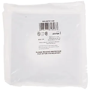 Leviton S701-40 2-Gang Power Receptacle Wallplate, Flush Mount, Standard Size, Device Mount, 302 Stainless Steel