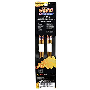 JUST FUNKY Naruto Shippuden Chopsticks Set of 2 - Official Naruto Collectible Chopsticks - Includes 2 Matching Sets of Bamboo Chopsticks - 8.85 Inches Long Anime Chopsticks