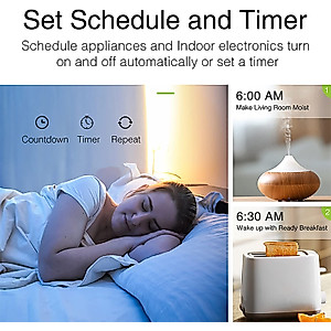 WiFi Smart Plug cETL Listed FCC Certified, Wi-Fi Outlet Compatible with Alexa, Echo and Google Home &IFTTT, No Hub Required, Remote Control,