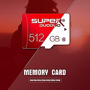 512GB Micro SD Card Class 10 Memory Card 512GB TF Card High Speed SD Card for Android Smartphone Digital Camera Tablet and Drone