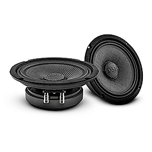 DS18 PRO-CF6.4SL 6.5" Slim Speaker 500 Watts RMS Max Power 4-Ohms Carbon Fiber Cone Water Resistant Mid-Bass Loudspeaker - Great Speaker for Motorcycles and Powersports - 1 Speaker