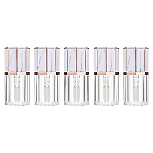minkissy 5pcs Makeup Bottles Empty Lip Balm Tubes Clear Lipgloss Clear Lip Gloss Tube Lip Gloss Wand Tubes Lip Balm Containers Mini Lip Gloss Tubes Lip Tubes Lipstick Unique Travel