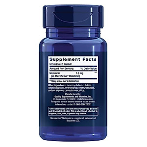 Life Extension Melatonin IR/XR - Immediate & Extended-Release Melatonin - 7 Hours Support - For Uninterrupted Sleep Patterns, Stay Asleep All Night Long - Non-GMO, Gluten-Free – 60 Capsules