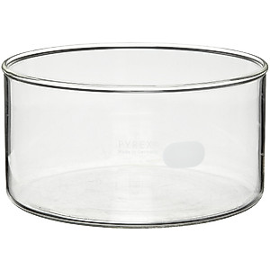 Corning Pyrex 3140-190 Borosilicate Glass 2500mL Heavy Duty Rim Crystallizing Dish, 190mm Diameter x 100mm Height (Pack of 2)