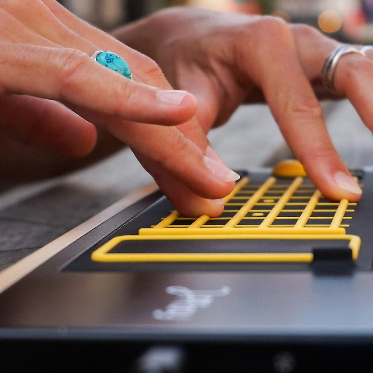 Guitar Pad Accessory for J-Play MIDI controller - 6 Frets and Effect Zone, Dedicated Musical App Included, Plug & Play Music instrument Water Edition