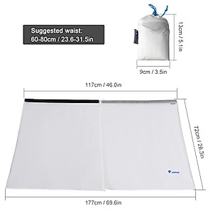 Lixada1 Rain Skirt, Ultra Light Thin Rain Skirt, Waterproof Lightweight Kilt, reathable Windproof Raincoat Rainwear Liner, Packable Windbreak Kilt Skirt for Cycling Riding Camping Hiking