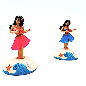 Ztexkee Solar Powered Shaking Guitar Girl Car Dashboard Decoration Plastic Bobbleheads Solar Dancing Toy Cute Bobble Head Figures for Home Office Desktop Ornaments Car Decor