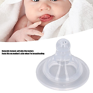 10pcs Baby Bottle Nipples Replacement, Infant Silicone Baby Bottle Feeding Nipples Replacement for 0 to 6 Months Old Baby