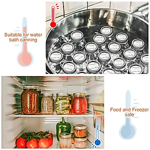 Canning Jar Lids With Rings For Mason Regular Mouth 24Pcs Regular Mouth Kerr Ball Jars Lids With Rings Good Sealing Performance Food Grade Material Kerr Mason Jars For Canning Food Fruits DIY Jam