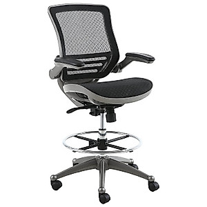 Harwick Evolve All Mesh Heavy Duty Drafting Chair, Gunmetal Finish