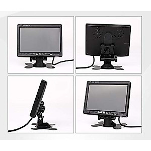 JPP Backup Camera Monitor 7 Inch Rearview Reversing LCD Monitor, Backup Monitor for car Two Video Input Plug V1/V2 Car Rearview Cameras for RV, Truck, Pickup, Van