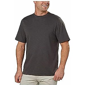 Kirkland Signature Men's Short Sleeve Peruvian Pima Cotton T-Shirt (Medium, Dark Grey)