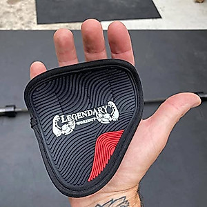 Legendary Workout Gym Pads - The Alternative to Workout Gloves for Men or Women - Universal Weight Lifting Grip Pad with 4 Fingers - Calisthenics Bodybuilding Glove