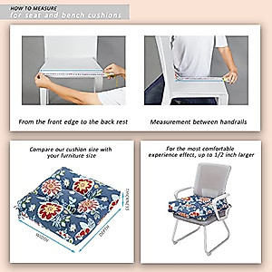 JMGBird Outdoor Chair Cushions, Pack of 2 Patio Seat/Back Cushions 19" x 19" with Ties for Patio Furniture Chairs Home Garden Decoration